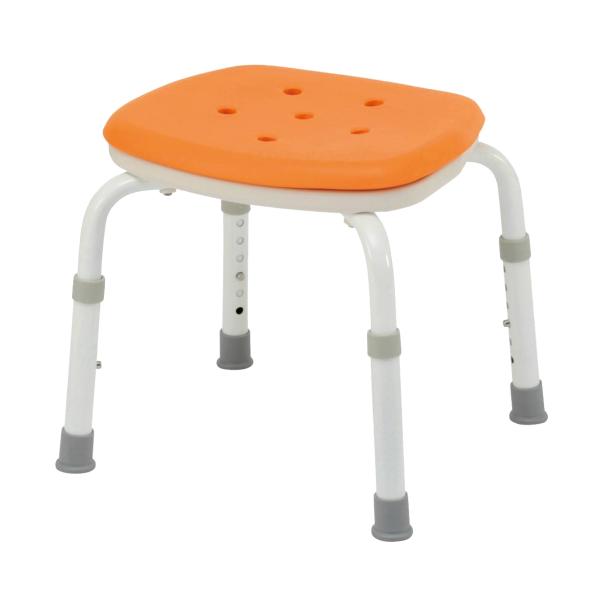 【カラー】オレンジ【サイズ】幅39.5〜40.5×36.5〜37.5×高さ32〜42cm　座面サイズ：幅36×奥行30cm　座面までの高さ：32〜42cm（6段階調節）【重量】2.0kg【最大使用者体重】100kg【材質】座面ベース：ポリエ...