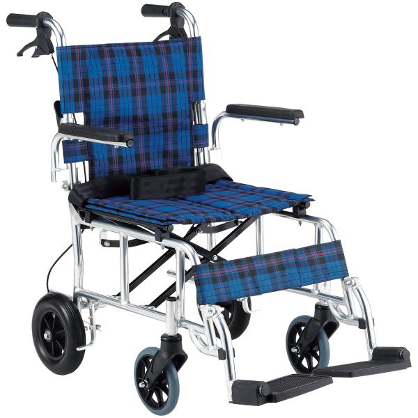 【カラー】ネイビーチェック【サイズ】幅54×奥行95.5×高さ81cm　折りたたみ時：幅27×奥行73.5×高さ63cm　前座高：42cm　後座高：40cm　座面幅：幅38cm　座面奥行：35cm　バックサポート高：35cm　アームサポート...