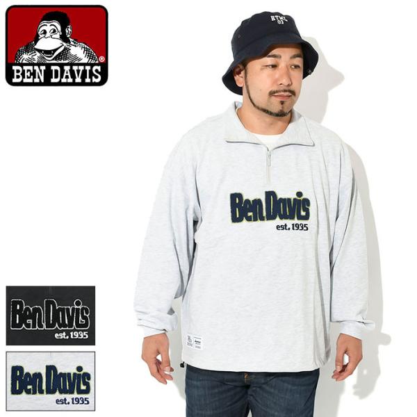 ベンデイビス カットソー 長袖 BEN DAVIS メンズ ブラッシュド ハーフ ジップ ( C-24780037 Brushed Half Zip ビッグシルエット オーバーサイズ トップス )BEN DAVIS(ベンデイビス)2024F...
