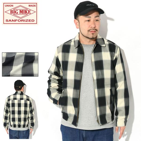 ビッグマイク ジャケット BIG MIKE メンズ レーヨン ミックス オンブレ ホワイト チェック ドリズラー (Rayon Mix Ombre White Check Drizzler JKT 102516002)アメリカの老舗ワークブ...