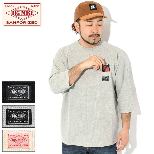 ビッグマイク ラグラン 七分袖 BIG MIKE メンズ サーマル サングラス ポケット ラグラン (Thermal Sunglasses Pocket 3/4 Raglan カットソー 7分袖 102618740)長袖を捲るほどでもない。...