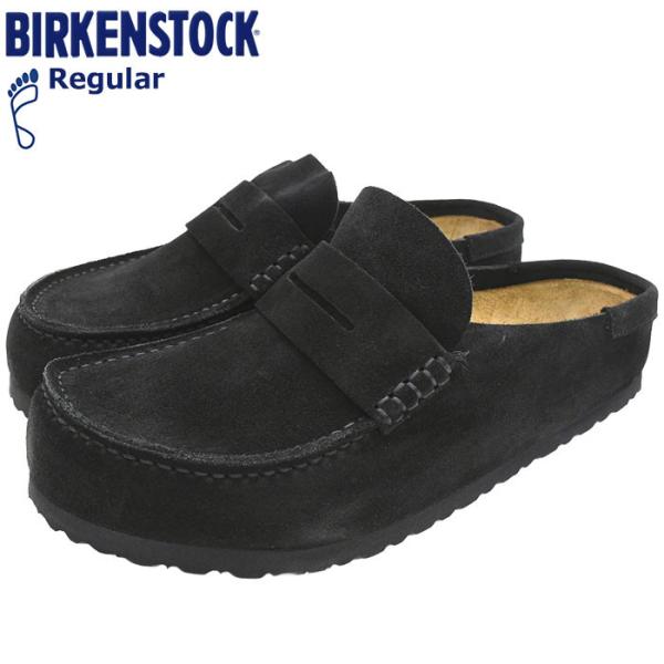 ビルケンシュトック サンダル BIRKENSTOCK メンズ ネープルズ ラップ スエード レザー Black レギュラー ( NAPLES WRAPPED Regular 幅広 1030795 )大人気のハーフクロッグ「BUCKLEY(バ...
