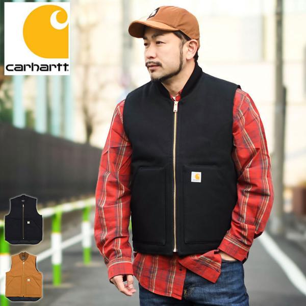 カーハート ジャケット Carhartt メンズ V01 リラックス フィット ファーム ダック インサレーテッド リブ カラー ベスト ( Firm Duck Vest 106676 OV0001-M )ストリート永遠の定番アイテムである...