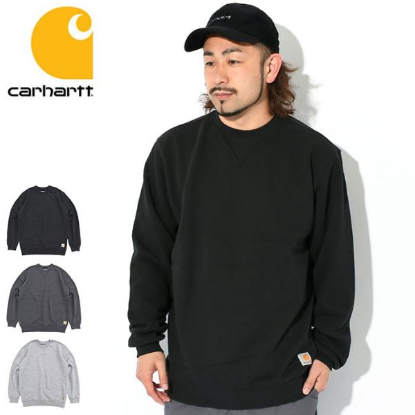 カーハート トレーナー Carhartt ルーズ フィット ミッドウェイト クルー スウェット (K124 TS0124-M)幅広いコーディネートにマッチするミニマルなデザインが魅力のクルーネックスウェット！保温性＆肌触りに優れた10.5オ...