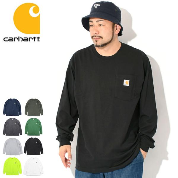 カーハート Carhartt ロンT Tシャツ 長袖 メンズ ルーズ フィット ヘビーウェイト ポケット ( Loose Fit Heavyweight Pocket L/S Tee K126 TK0126-M )6.75オンスのタフなコッ...