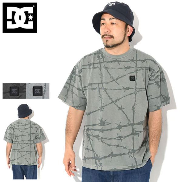 ディーシー DC Tシャツ 半袖 メンズ バーブド ワイヤー ( Barbed Wire S/S Tee オーバーサイズ DST251089 )強烈なインパクトを放つ有刺鉄線の全面プリントが目を惹くショートスリーブTシャツ！顔料染めが施され...