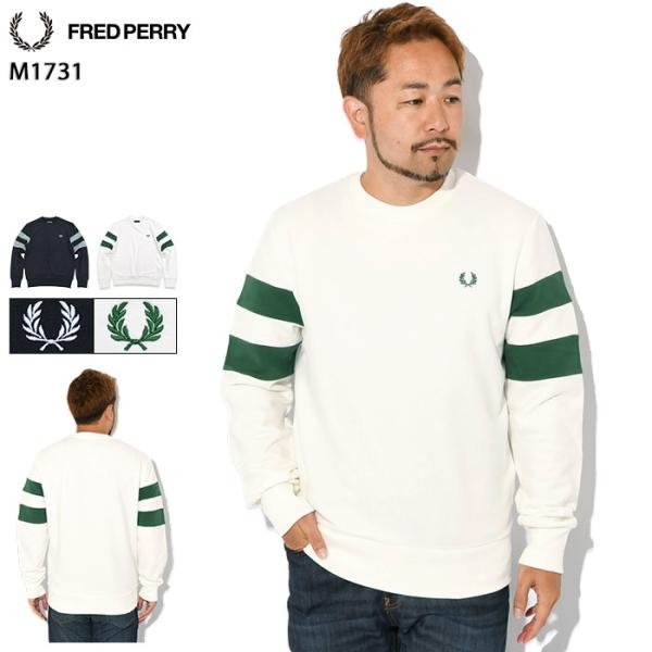 フレッドペリー トレーナー FRED PERRY メンズ ピーチド ティップド スリーブ クルー スウェット ( M1731 Peached Tipped Sleeve Crew Sweat トップス )FRED PERRY(フレッドペリー...