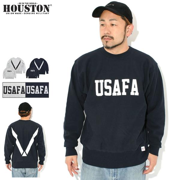 ヒューストン トレーナー HOUSTON メンズ USAFA プリント U.S. コットン R/V スウェット ( USAFA Print U.S. Cotton R/V Sweat 保温 裏起毛 トップス 22369 )HOUSTON(ヒ...