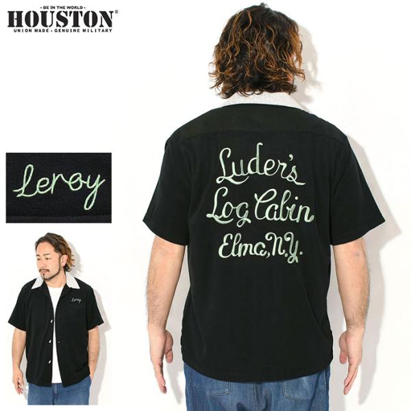 ヒューストン シャツ 半袖 HOUSTON メンズ リューダース パイル ボウリング ( Luders Pile Bowling S/S Shirt ボウリングシャツ オープンカラー 41323 )HOUSTON(ヒューストン)2026SS...