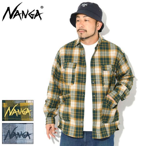 ナンガ シャツ 長袖 NANGA メンズ フェード タータン チェック キャンプ ( Fade Tartan Check Camp L/S Shirt N2530-1I107A )“優しい表情と着心地が魅力のキャンプシャツ”ポケットが豊富で...