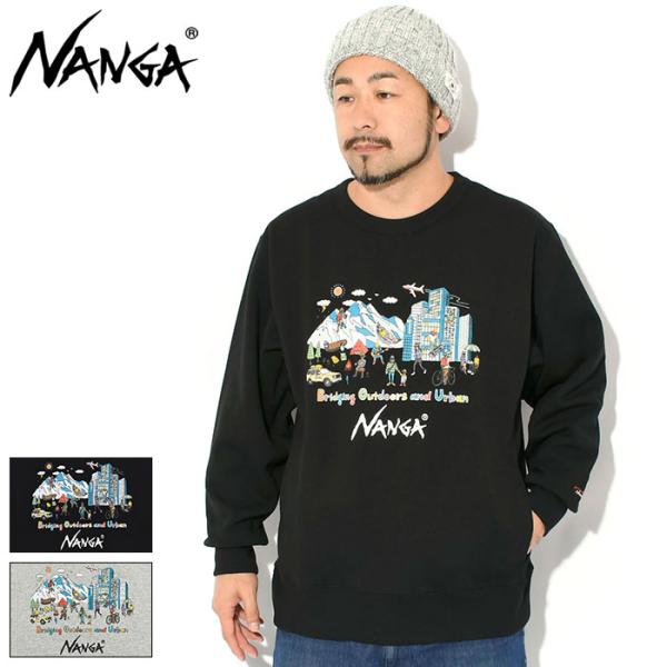 ナンガ トレーナー NANGA メンズ エコ ハイブリッド BOU1 クルー スウェット ( ECO Hybrid BOU1 Crew Sweat 木村俊彦 N2530-1K066Z  )“アウトドア好きのためのスウェットシャツ”「Brid...