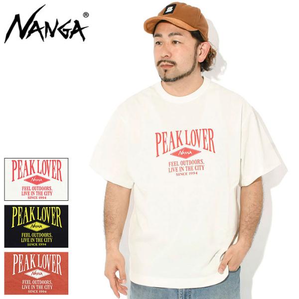 ナンガ Tシャツ 半袖 NANGA メンズ エコ ハイブリッド ピーク ラバー ( ECO Hybrid Peak Lover S/S Tee T-SHIRTS カットソー トップス N2610-1M039Z )“90’sムードを感じる、レ...