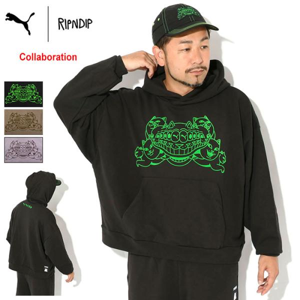プーマ パーカー プルオーバー PUMA メンズ リップンディップ ボクシー グラフィック コラボ ( RIPNDIP Boxy Graphic Pullover Hoodie スウェット 632414 )プーマ(PUMA)2025FWより...