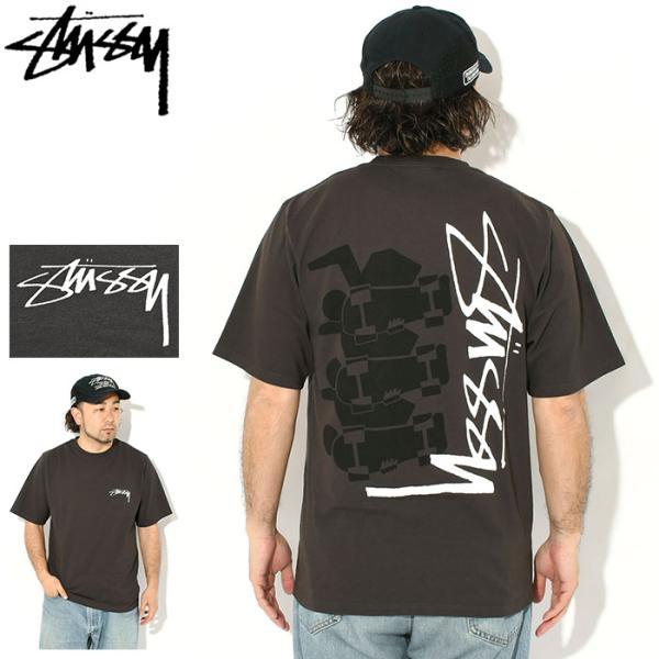 ステューシー Tシャツ 半袖 STUSSY メンズ Skate Stack Pigment Dyed ( stussy tシャツ tee ピグメント カットソー 1905178 USAモデル 正規 )長年着古したかの様なビンテージ感を醸し出...