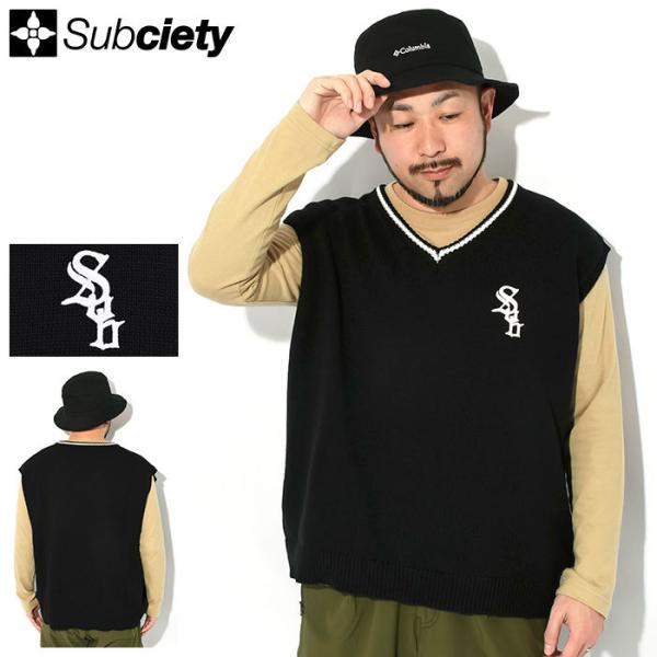 サブサエティ ベスト Subciety メンズ Vネック ニット ( V-Neck Knit Vest ビッグシルエット オーバーサイズ トップス 107-54961 )Subciety(サブサエティ)2024Springより春の新作アイテ...