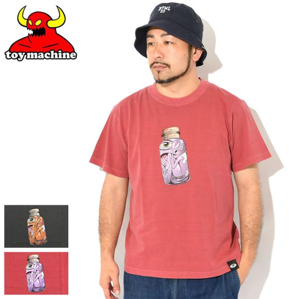 トイマシーン Tシャツ 半袖 TOY MACHINE メンズ セクト ジャー (Sect Jar S/S Tee カットソー  TMSFST22)古着の様なビンテージ感を醸し出すガーメントダイ加工(製品染め)が施されたショートスリーブTシャ...