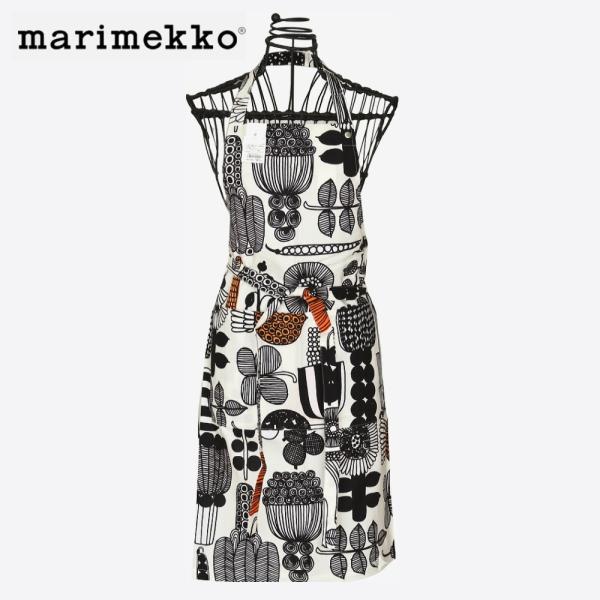※表示価格は数量1点分です。marimekko「Puutarhurin Parhaat（プータルフリン パルハート）」を使用したエプロンです。“最高の庭師”という意味を持ち、植物や収穫をモチーフにした遊び心のあるデザイン。オレンジのアクセン...