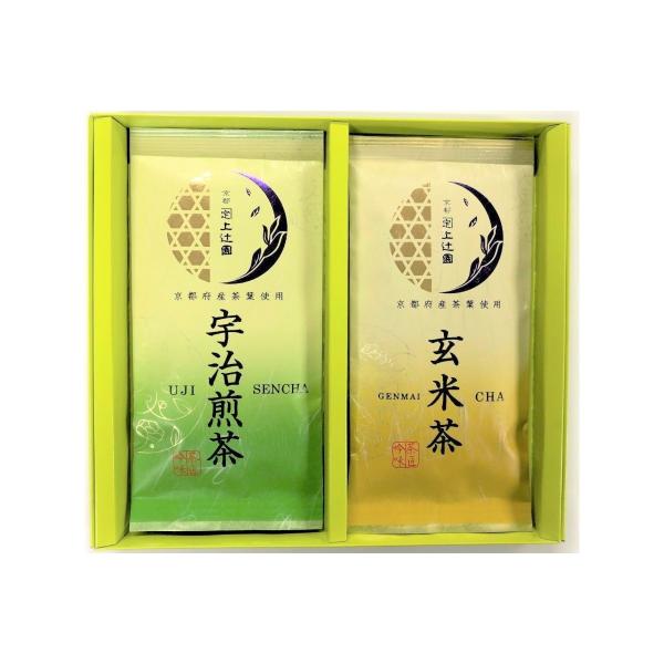 創業250年を超える京都の老舗、上辻園が送る宇治銘茶2種入りギフトセット。京都府産茶葉を100％使用しました。【セット内容】・宇治煎茶爽やかな香りとコクのある後味が特徴。・玄米茶爽やかな宇治煎茶に香ばしい国産の炒り玄米をブレンド。※こちらの...