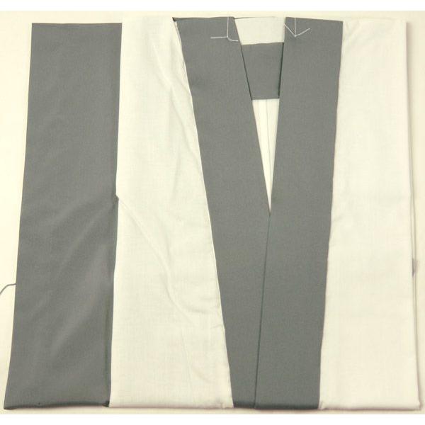 男着物用半襦袢　グレー(ねずみ色)　半衿付　M/L　身頃は晒で快適カジュアル着物(袴なし)の下に、長襦袢の代わりに着用、下はステテコかももひきで3シーズンは使えます。半衿は付いています、袖と同色で身頃が晒で着心地は快適、家庭で洗えます。着物...
