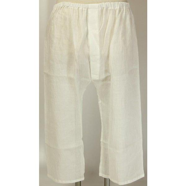 男物肌着　夏用　本麻ステテコ(下ばき)　M/Lサイズ　暑い時期で涼しさ抜群　紳士用着物和装下着夏や暑い時期の麻100％の紳士用和装すててこ半襦袢と合わせて長襦袢代わりに使用します、男性は夏や暑い時期は長襦袢の替わりに半襦袢とステテコ(下ばき...