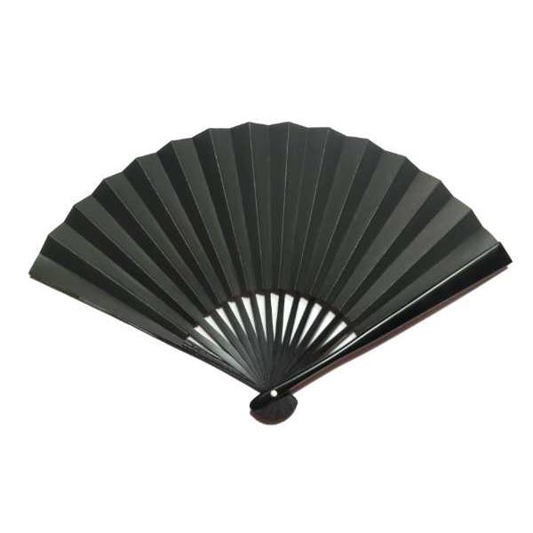 女性用 喪服扇子（ブラックフォーマル用）　葬儀・通夜・法事などの弔事の際にお使いいただく、女性用の喪服扇子です。ブラックフォーマルに合わせやすい、落ち着いた黒色の扇子です。地紙が黒色が正式の弔事用で、地紙がグレーはやや略式となります。現在は...
