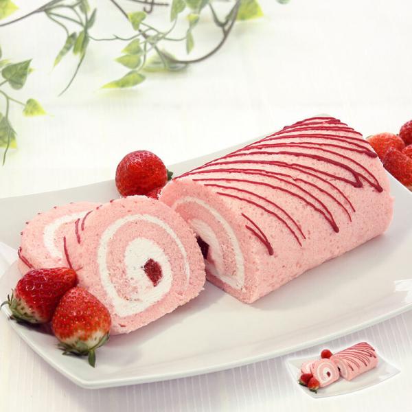 いちごのコンフィチュール入りの純生クリームをほんのりいちご風味のロール生地に巻き込みました。箱サイズ(cm)：20×15×12cm現品・内容・サイズ・材質：1本（約16cm）製造生産地：兵庫県賞味期間：出荷日より冷凍30日アレルケ゛ン（28...