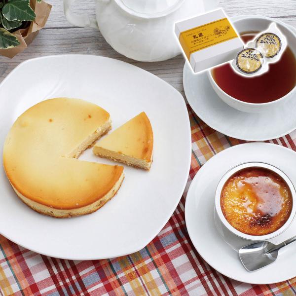 濃厚なチーズの味わいが楽しめるベイクドチーズケーキと表面のキャラメリゼの香ばしさとクリームチーズの風味が楽しめるあいすプリン。内容量：ベイクドチーズケーキ（4号）×1、あいすプリン×2製造生産地：北海道賞味期間：冷凍60日アレルゲン：小麦・...