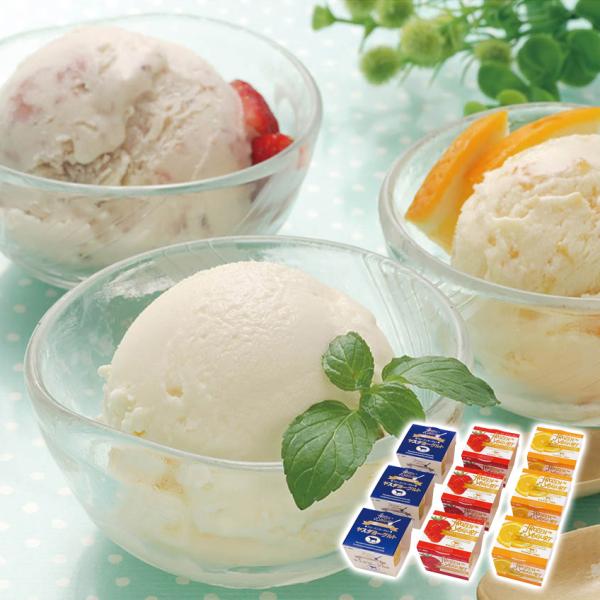 新潟県産生乳をから作られたこだわりのフローズンヨーグルトセット。内容量：フローズンヨーグルト（プレーン）・（ストロベリー）・（ナツミカン）各85g×各3製造生産地：新潟県賞味期間：冷凍365日アレルゲン：乳成分・卵・オレンジ総重量：2000...