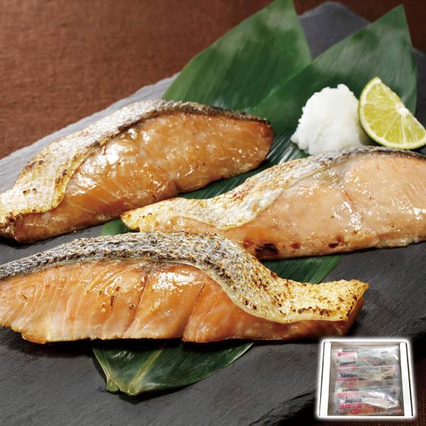 ふっくらと焼き上げてあるので火を使わなくていいので安全で、焼いてあるので温めるだけの手軽さです。内容量：鮭塩焼き：4切入（1切・約50g）・鮭西京漬：4切入（1切・約50g）・鮭醤油漬：4切入（1切・約50g）製造生産地：北海道（加工地）賞...