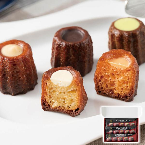 表面はカリッと中はもっちりとした伝統的な食感で人気のカヌレをプチサイズで5種類セットにしました。かわいい見た目で食べやすいサイズながら本格的な味わいをお楽しみいただけます。内容量：バニラ・チョコレート・オレンジ・塩キャラメル・抹茶×各3 製...