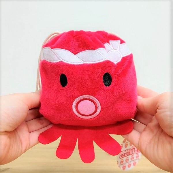 いちびり庵 オリジナル商品です！！大阪といえば、たこ！！そんなTHE大阪が、巾着になりました。巾着の中に、いっぱい詰めてキュっとしばると、ぷっくりしてカワイイ！あめちゃん入れに、化粧ポーチに、アクセサリーケースに、いろいろお使いいただけます...