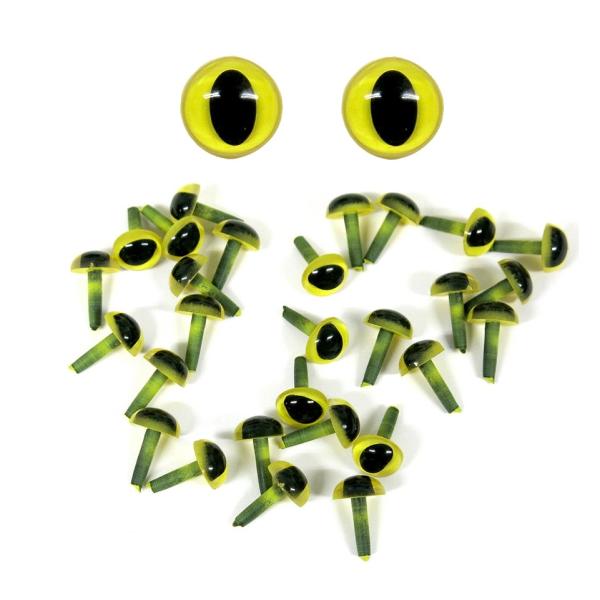 ぬいぐるみや人形用の目玉ボンドなどを利用して人形に刺します。■30個入り・サイズ：全長約14mm 目玉約9mm・挿入部サイズ：長さ約10mm  直径約2.5mm★メール便についてお客様の郵便ポストに投函するサービスです。商品の破損や紛失、盗...