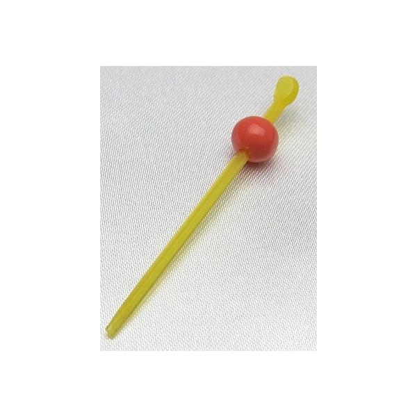 ≪日本人形用材料≫玉かんざし 緑色 ６号日本人形や羽子板のかんざしに最適です。■５個入り■長さ：約４．７cm■玉：直径約７mm※６号と５号は玉の大きさが違うだけです。★メール便についてお客様の郵便ポストに投函するサービスです。商品の破損や紛...