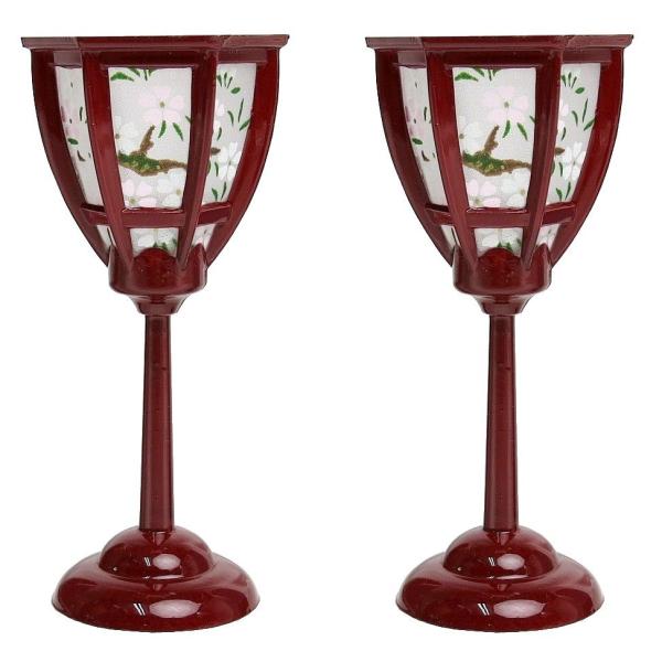 【商品情報】電気つきません。雪洞は対（２個）でセットです。素材：プラスチック製寸法：高9cm×幅4.2cm火袋の柄が変わる場合があります。