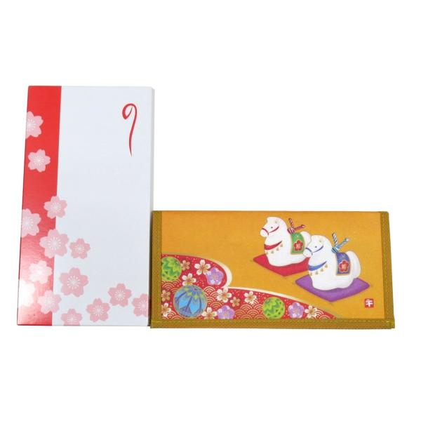 【商品情報】毎年人気のある！ 干支財布です。今年は『馬（うま)』の販売です。ソフトな感触と干支柄が大人気!!!財布としてはもちろん!!宝くじ、金券、領収書入と幅広い用途でご使用できます。 財布の内側には便利な情報が満載!!のし箱入りなので贈...