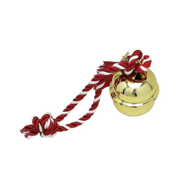 ☆★☆飾り鈴☆★☆鈴を鳴らすことにより悪を祓い、魔を滅すると云われています。そんな鈴をお飾りしやすいように縄をお付けいたしました。つるしたりしてお飾り下さい。■サイズ(約)：全長60cm※縄の結び方などによって長さは変わります。■鈴直径(約...