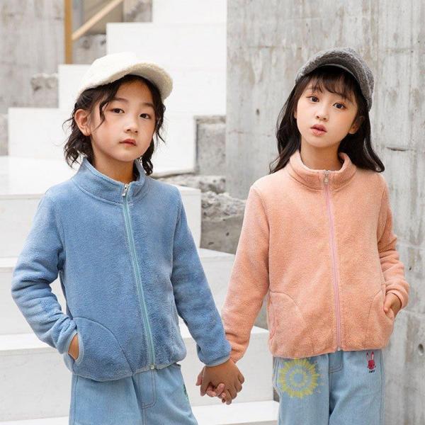 【素材】：ポリエステル【カラー】：レッド,ピンク,ブルー,グレー,コーヒー【サイズ】：（約）90  着丈36　バスト66   袖丈31   肩幅26100 着丈39　バスト70   袖丈34   肩幅28110 着丈42　バスト74   袖...