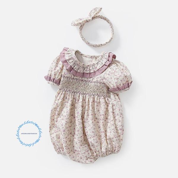 セレモニードレス ベビー服 赤ちゃん 新生児  七五三  ベビードレス70 80 90  新品 2023ベビードレス 女の子 子供服 七五三 赤ちゃん フォーマル 子ども ドレス  カチューシャ付き コットン 田園風 韓版商品内容：ドレス+...