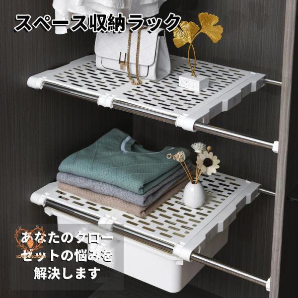 押入れ収納 ラック 2個 セット 伸縮 棚 アイデア クローゼット 押し入れ収納 収納 収納棚 収納ラック 重ねる フリーラック 整理棚 ハイタイプ ロータイプ