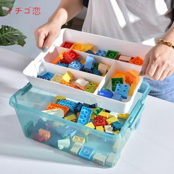 5色展開 LEGOレゴ ブロック 収納 ケース 卓上収納 机上収納 おもちゃ収納 収納ボックス おしゃれ 工具箱 薬箱 小物入れ 小分け 家庭用  タンス収納 押し入れ収納 生活雑貨 ギフト プレゼント お祝い 進学祝い お誕生日 ブルー ...