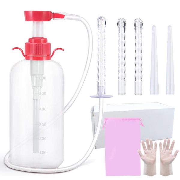 品番：HW-05タイプ：手動ポンプ式洗浄器素材：シリコン（接液部）容量：300ml / 600mlチューブ長：約 60cmサイズ詳細・300ml：幅 7.7cm × 高さ 11.7cm・600ml：幅 13cm × 高さ 15.3cmおすす...