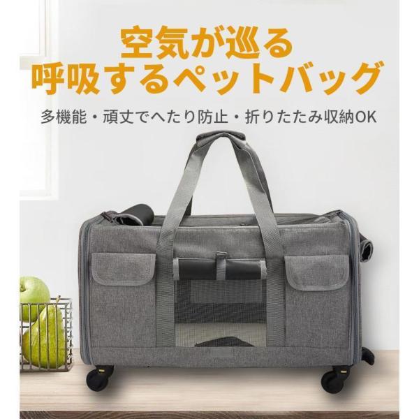 品番N．【ZP-465】スーツケースメーカーが作った！オリジナルストッパー搭載ペットキャリースーツケースの技術を活かしたペットキャリー。ポリカーボネート製の軽量かつ丈夫なボディに、中型犬1匹、小型犬・猫なら2匹まで収納可能な大容量サイズです...