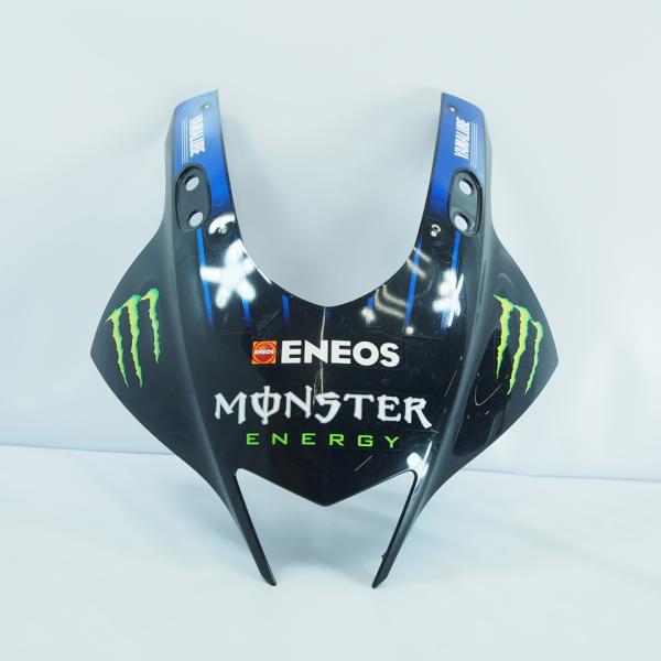 酷く破損してしまった方どうぞ　　(YZF-R25 RG43J RG74J YZF-R3 RH13J RH21J 19-23年モデル)の、純正アッパーカウル (刻印　BS7-F8351-00)です。アップ画像のようにツメ欠損あり。全体に傷があ...