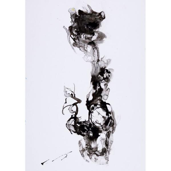 音楽ライブを制作の源泉に描き続けている画家によるドローイング作品です。サキソフォーンとその奏者の流れるようなフォルムに、躍動感が伝わってきます。■【ご注意】実際の作品の色が、画面上の色と微妙に異なることがございます。■ご購入の方には、美術雑...