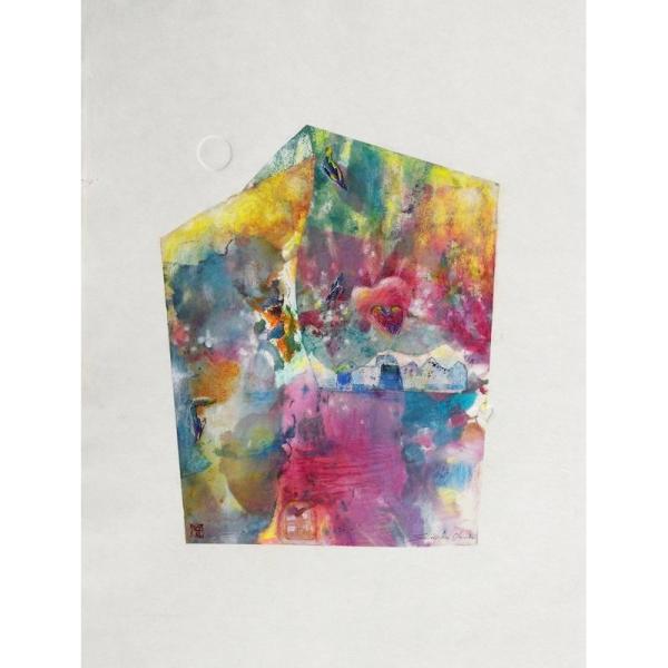 「私の庭」をサブテーマとして制作してきました。「庭」とは場所、秩序、思想、行為、文化などさまざまな意味が含まれています。特集のタイトル「はるいろ」に寄せて、春爛漫の庭のイメージを思い浮かべて描きました。（大久保澄子）■【ご注意】実際の作品の...