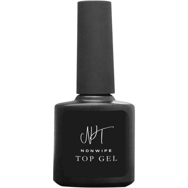 定形外郵便で発送ノンワイプトップジェル　有名ネイルサロン等でご利用中の、拭き取り不要のマニキュア感覚で塗れる美しい艶が自慢のネイル　ノンワイプトップジェルです。【爪化粧料】 容量：ネイル　ノンワイプトップジェル　15ml キャップに筆がつい...