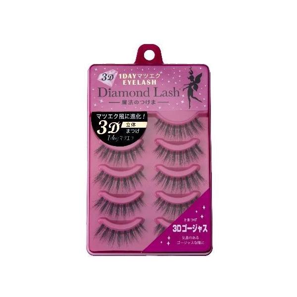 ★5ペア入り(グルーは別売りとなります。)★上まつげ用【商品サイズ】約：幅：9cm高さ：15.5cm厚さ：1cm重量：16gダイヤモンドラッシュの人気10品番がマツエク風3D形状にリニューアル！先端が細く3Dに形状されたマツエクのようなデザ...