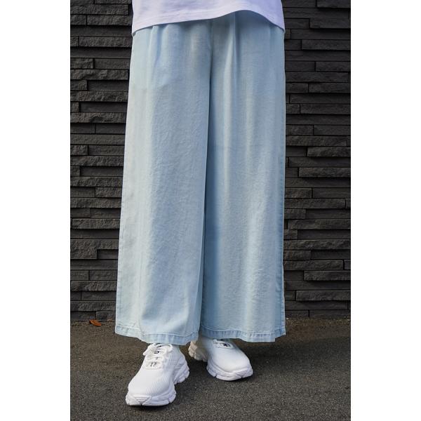 Dignite collierのワイドシルエットパンツセルロース100％のとろみある素材で履き心地抜群！一度はいたらクセになる質感で、夏に最適な1枚です！【ブランド】Dignite collier/ディニテコリエ【品番】80255056【素...