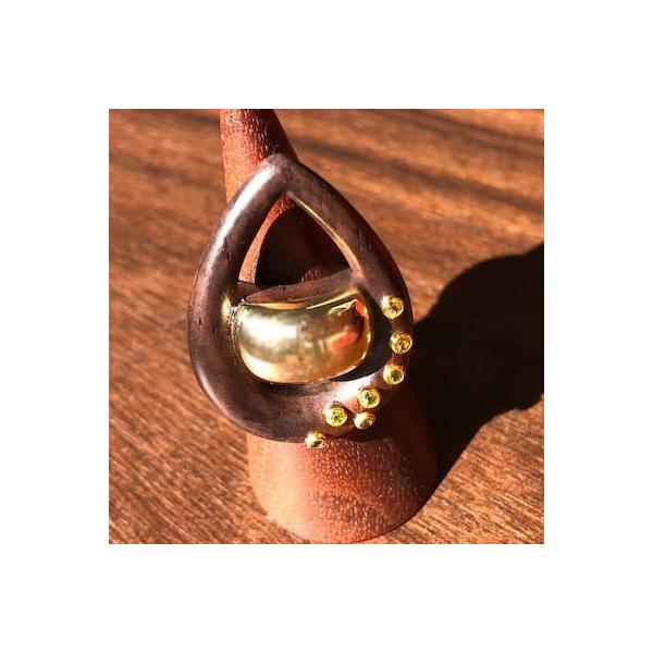 ■ペリドット 7石 ゴールド枠込で約2.5mm■ring front drop width=縦34mm■K14YG K14YG 14K K14金 アメリカ製 イエローゴールド■刻印=on ring■ring size=#10■発送:約1週間...