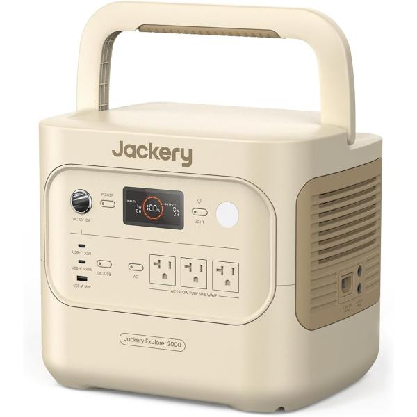 【2000Whクラスで最軽量、最小ボディ】2000Whクラスの主流モデルよりもサイズが約40％小さく(33.5×26.4×29.2cm)、重量は約34%軽量化(17.9kg)。*2024年9月時点 2000Wh容量段双方向インバーター搭載の...